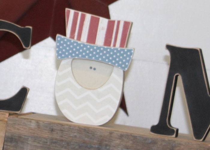 Interchangeable Welcome Letters {Uncle Sam Head}